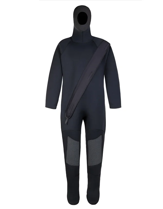 Wetsuit 5MM hooded all-in-one cold-proof and warm underwater work ...